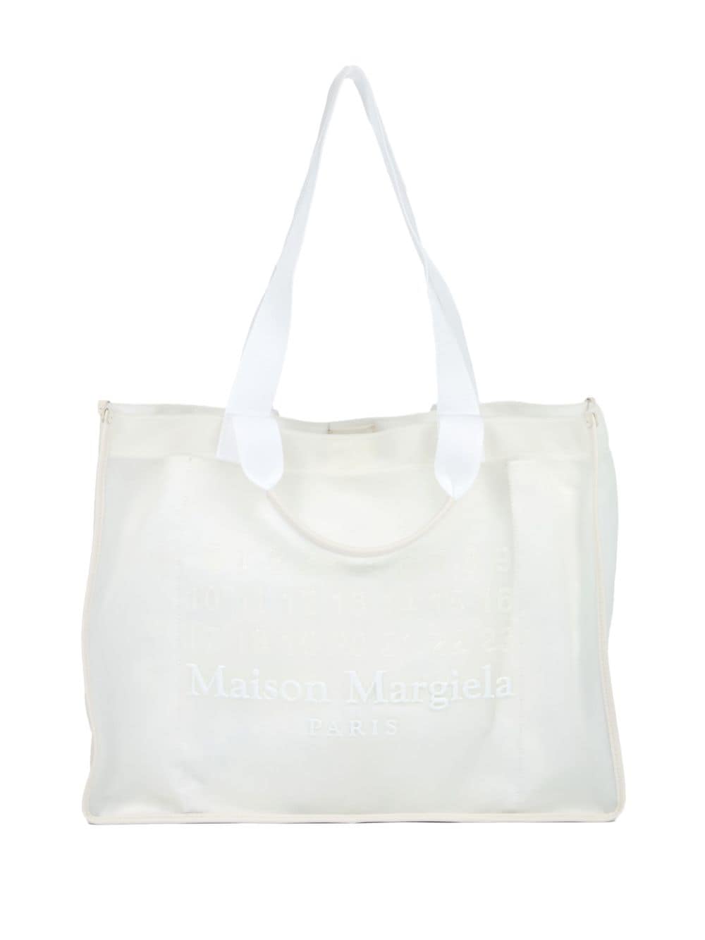 MAISON MARGIELA Maison Margiela Large Logo-Embroidered Tote