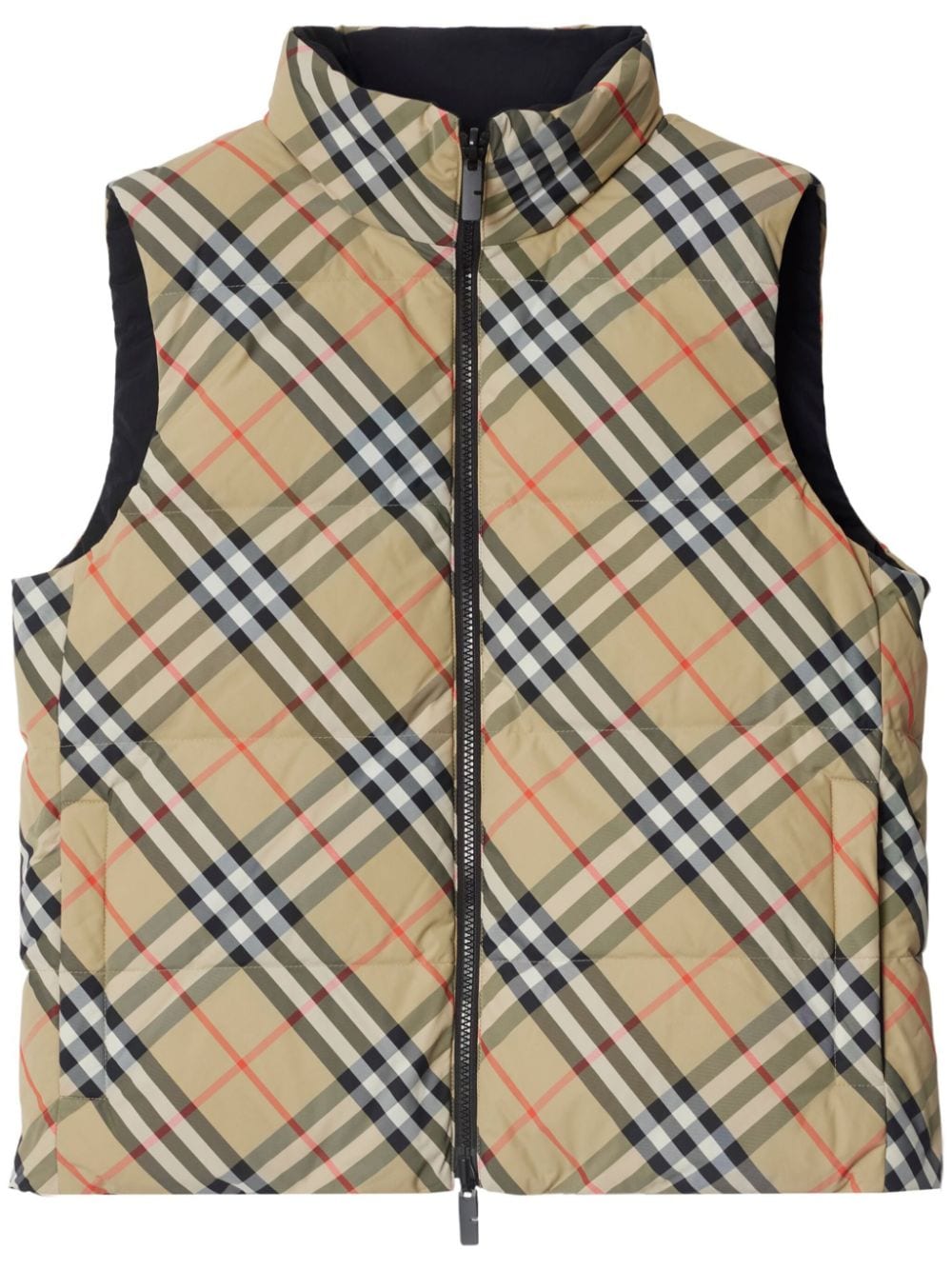 BURBERRY Check-Print Reversible Puffer Gilet