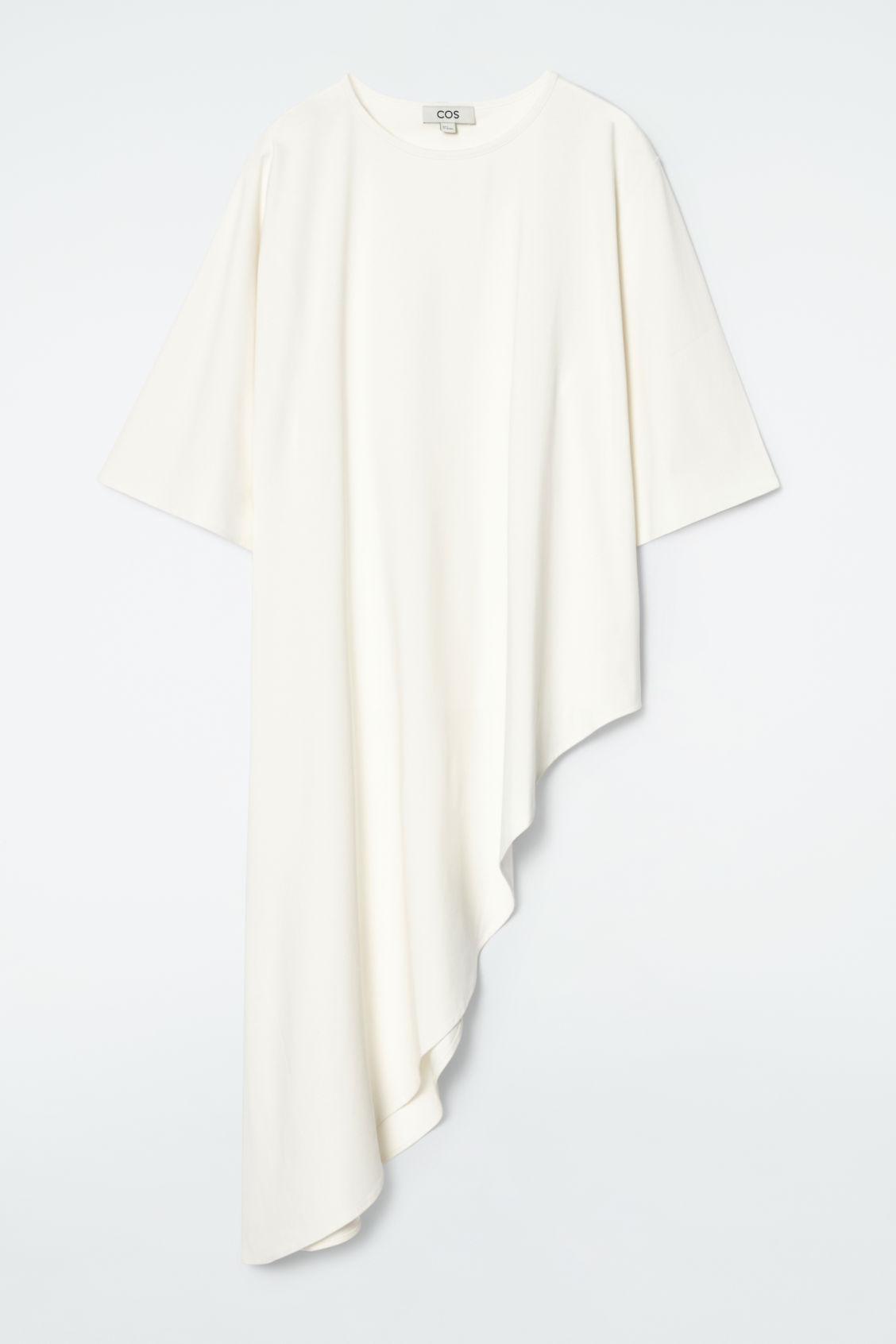Cos Asymmetric T-Shirt In White - 50% Off | Editorialist