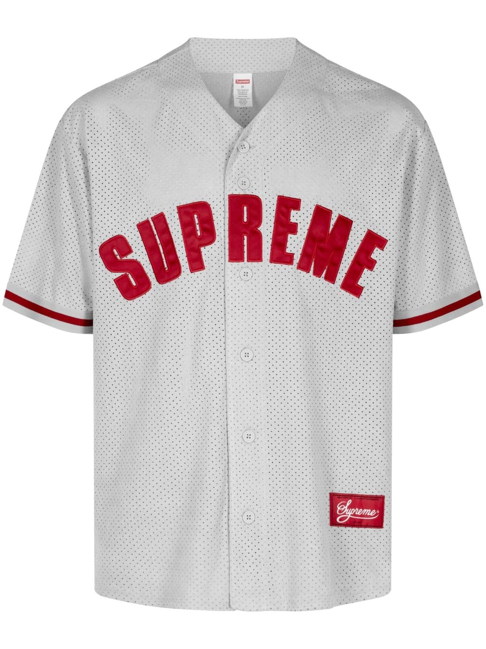Supreme Ultrasuede Mesh Baseball Jersey - White | Editorialist