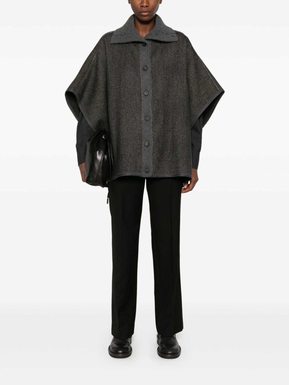 FABIANA FILIPPI Fabiana Filippi Filo Diamante Diagonal Double Cape