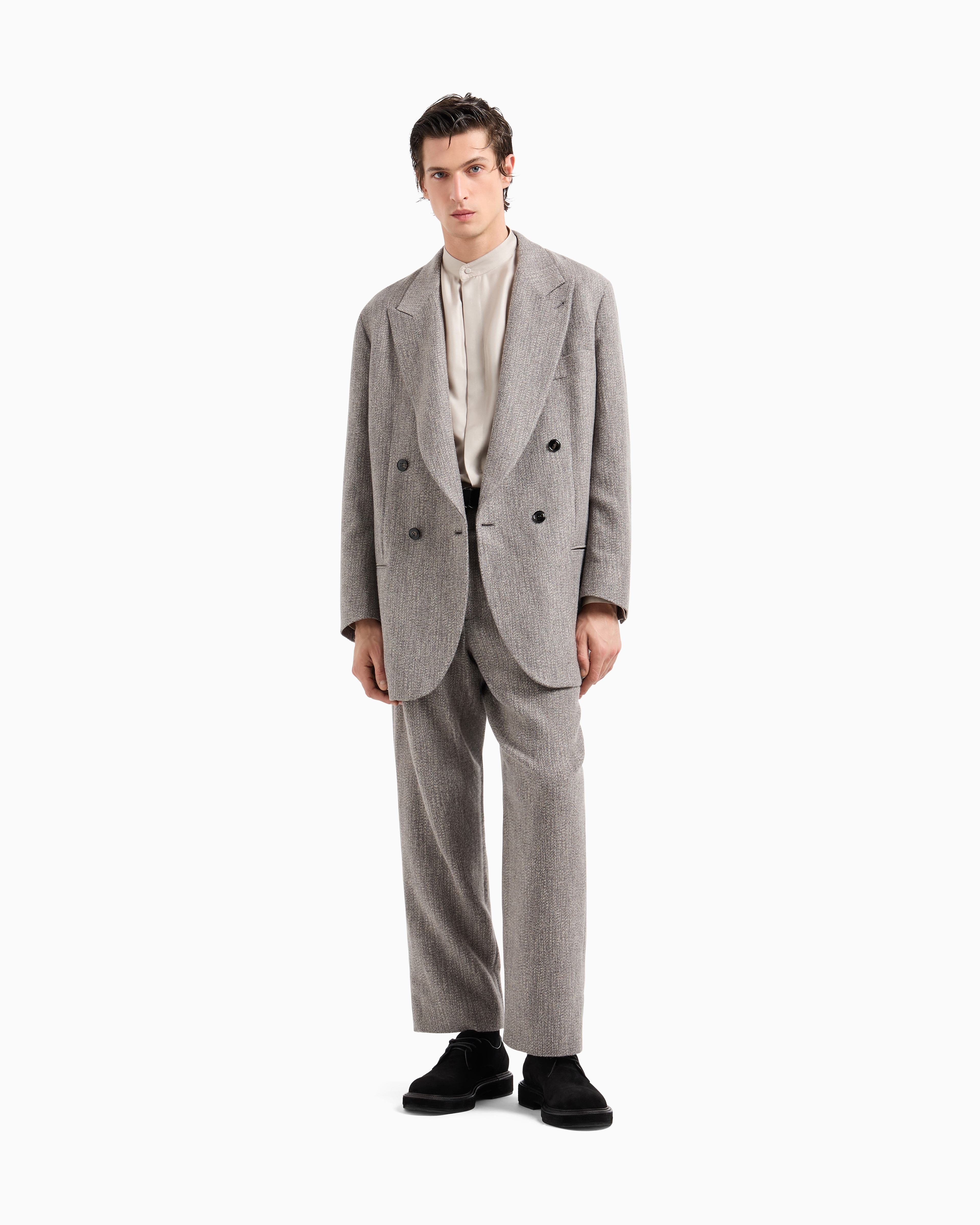 Giorgio Armani Heritage Double-Breasted Jacket - Grey | Editorialist