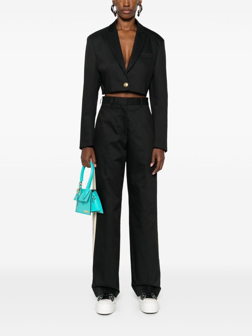 PALM ANGELS Palm Angels Cropped Twill Blazer