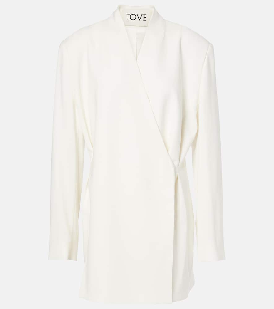 Tove Aldar Crepe Wrap Blazer - Ivory - 70% Off | Editorialist Tove Aldar Crepe Wrap Blazer - Ivory - 70% Off | Editorialist