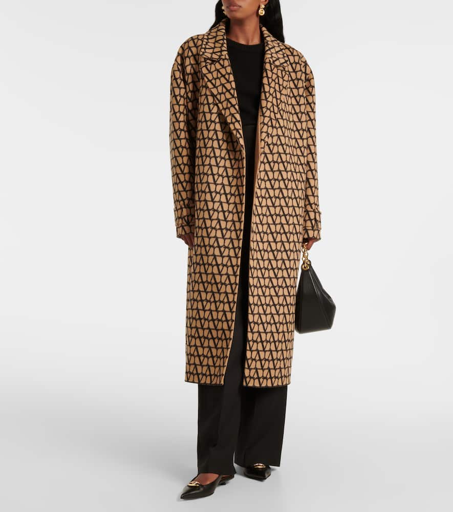 VALENTINO Valentino Toile Iconographe Wool and Silk Coat
