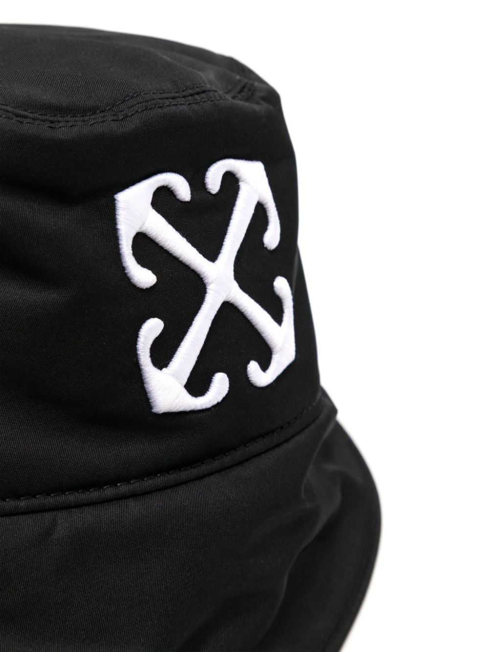 Off-White Embroidered Bucket Hat In Black - 30% Off  display picture 3