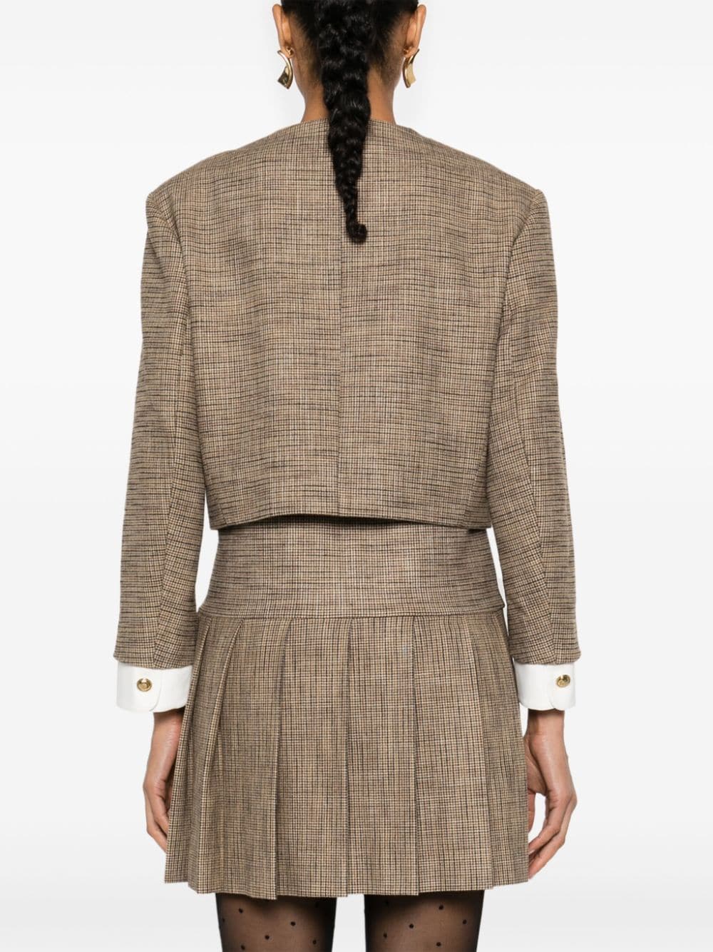 Beyane Checked Woven Blazer