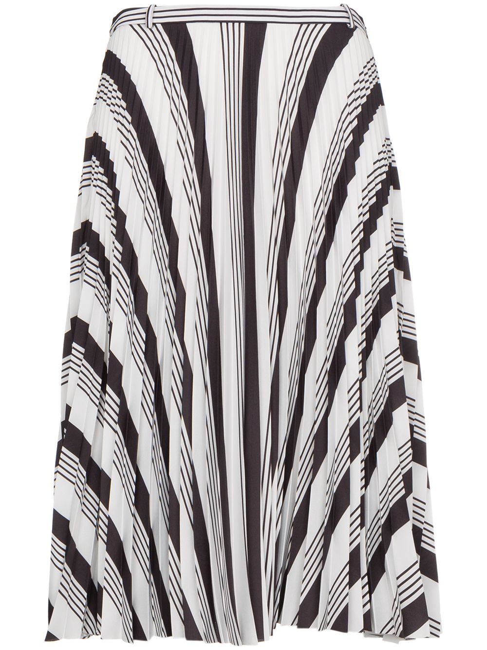 BALENCIAGA Balenciaga Pleated Midi Skirt with Stripes