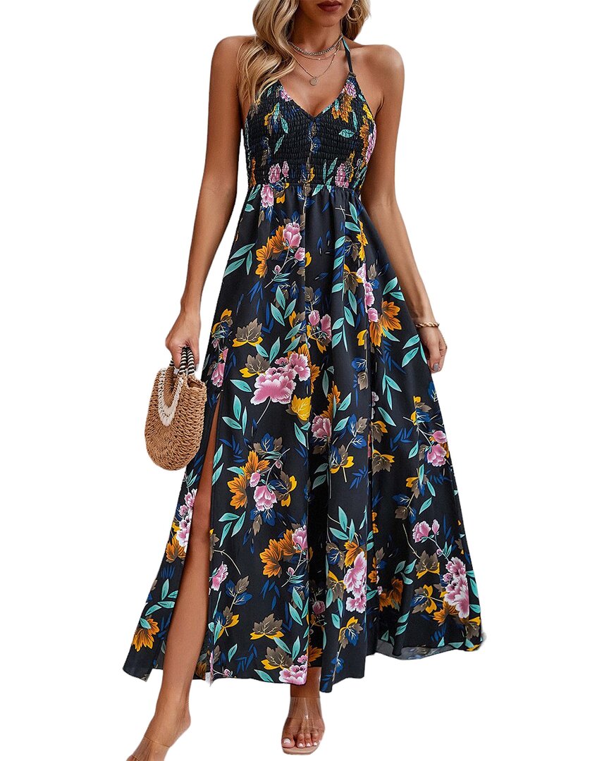 chinese dress ladies Luna Looks Satin Maxi Dress Yellow – Gabi Swimwear main image 0