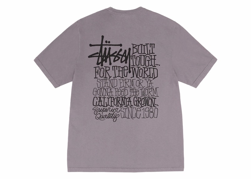 StüSsy California Grown Pigment Dyed Tee Shirt - Shark | Editorialist