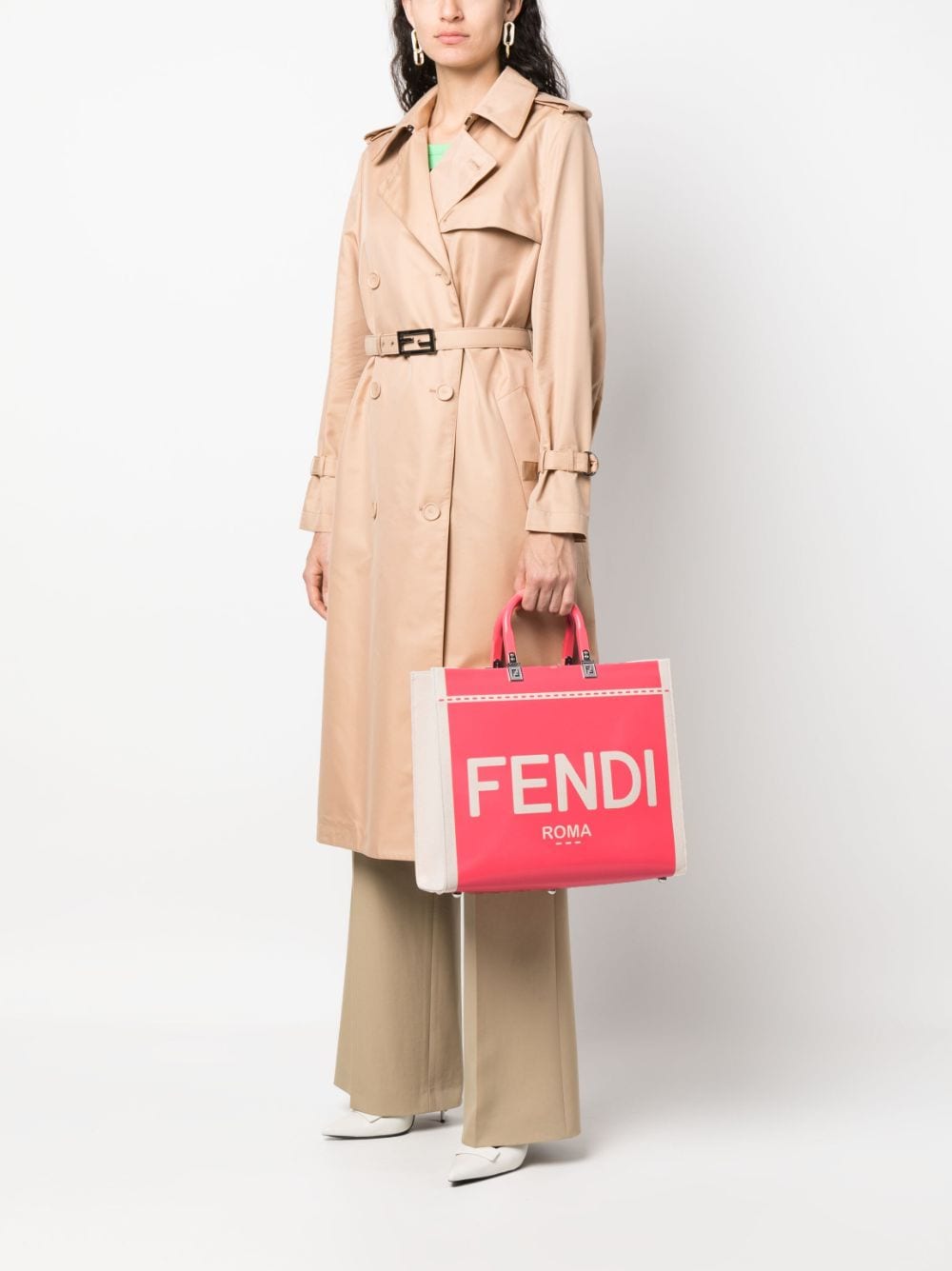 FENDI FENDI Logo-Print Tote