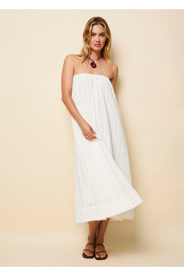 chinese dress ladies Evelyn Tiered Midi Dress in Blossom Pink main image 0