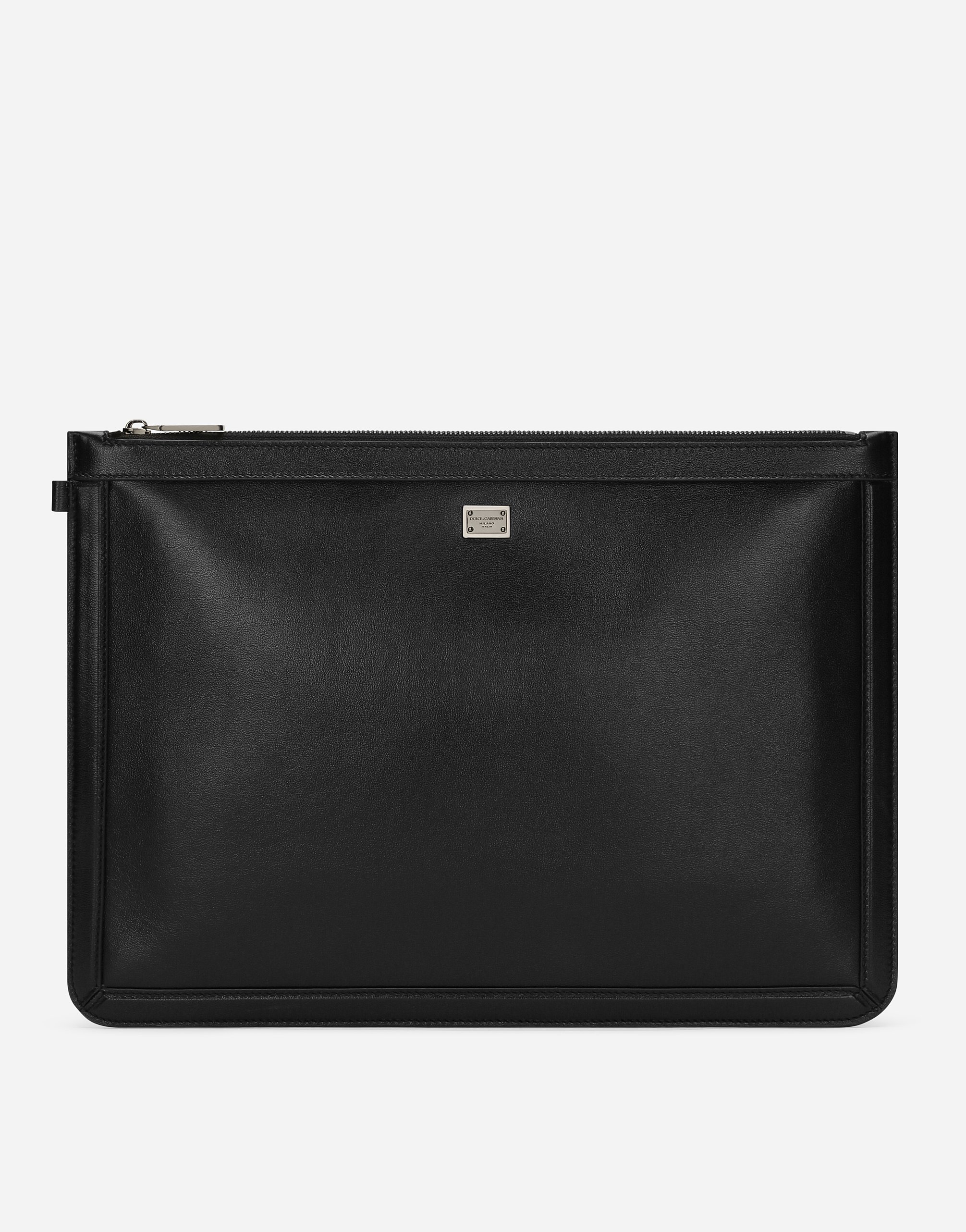 DOLCE & GABBANA Dolce & Gabbana Large Calfskin Pouch