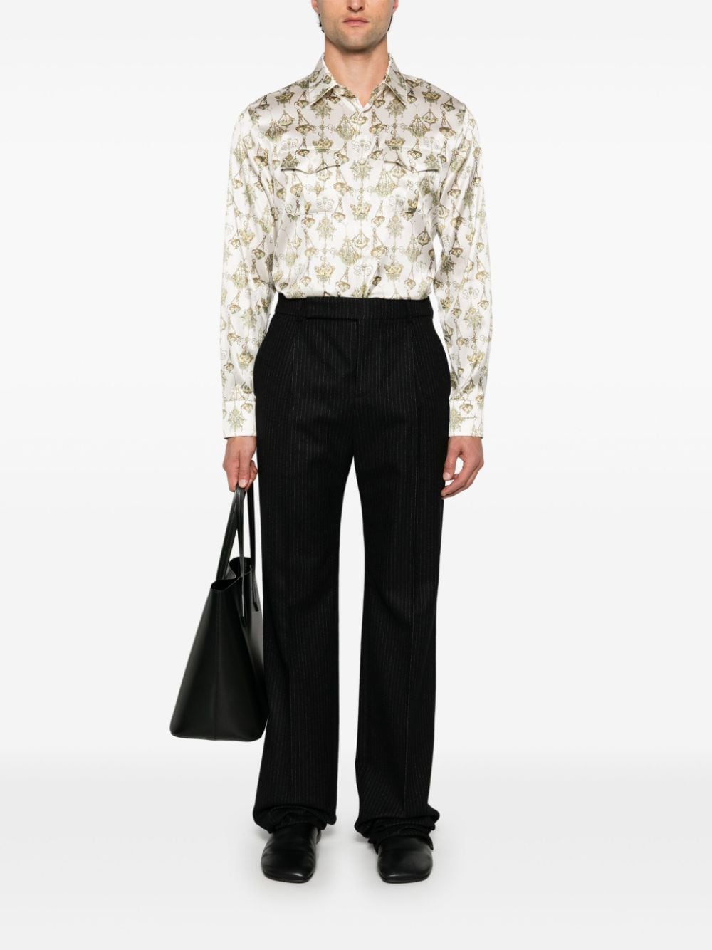 GIVENCHY chandelier-print silk shirt
