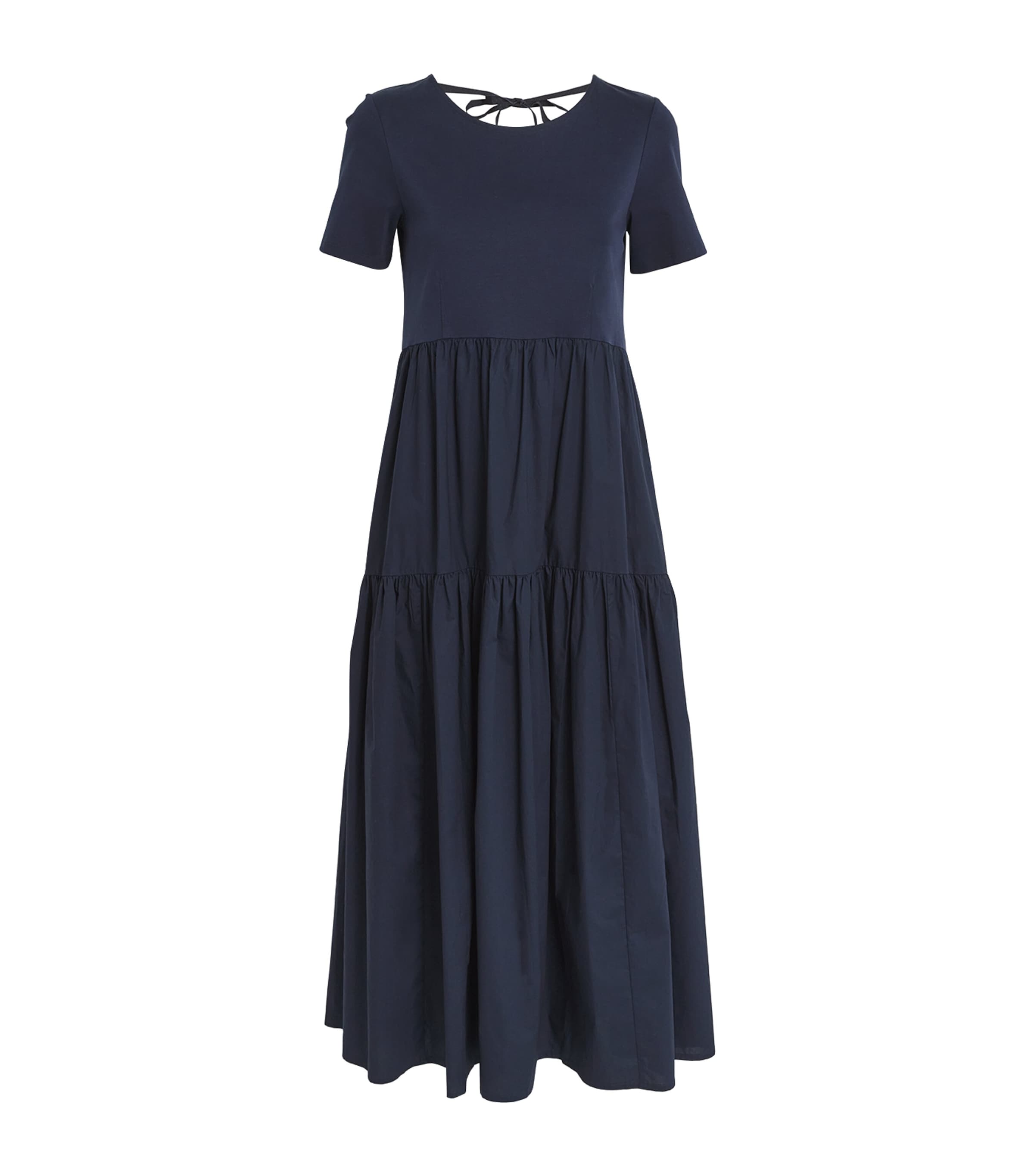 Max Mara Cotton Jersey Midi Dress In Blue - 40% Off | Editorialist