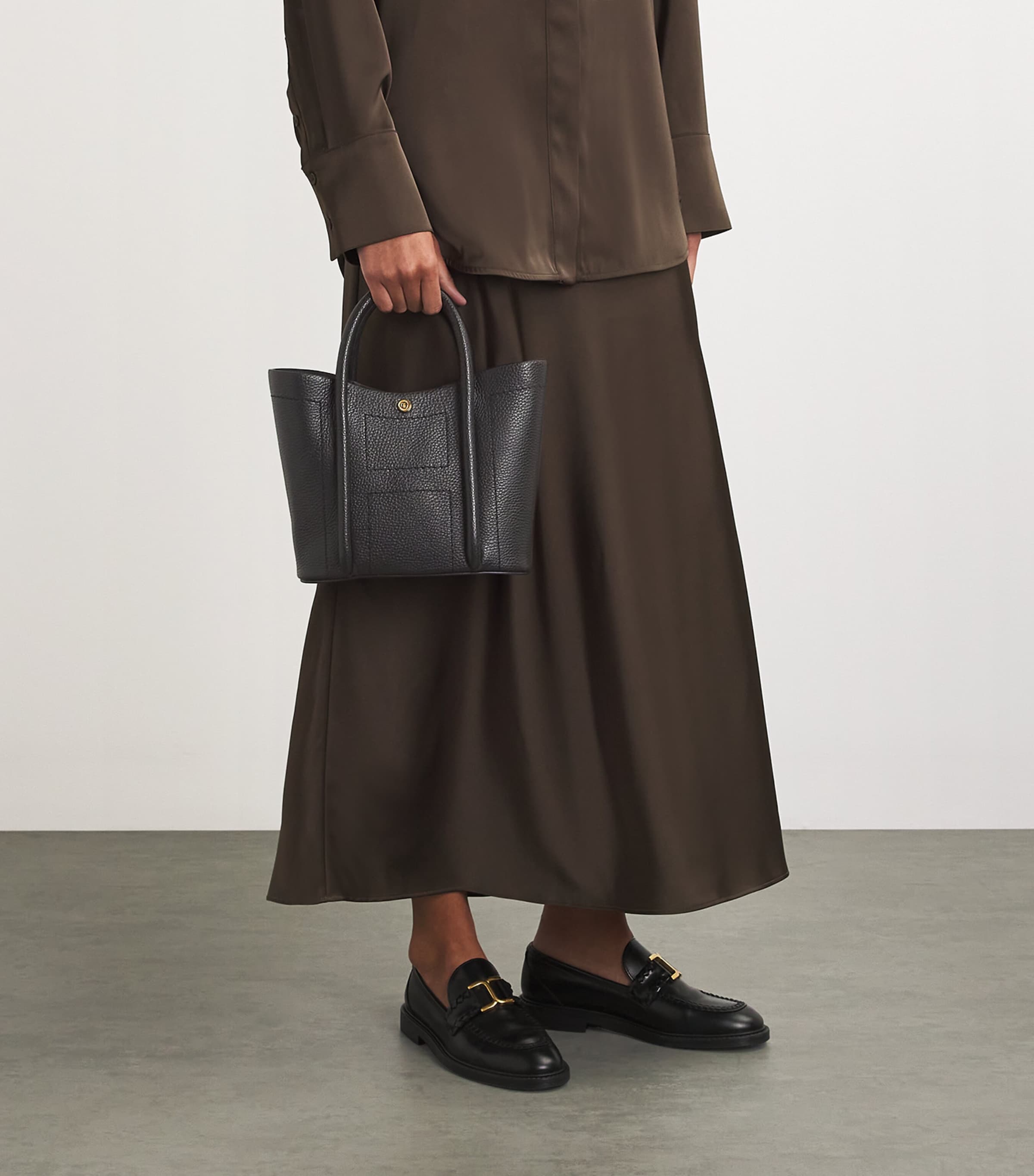 HARRODS Harrods Grab Leather Rope Tote Bag