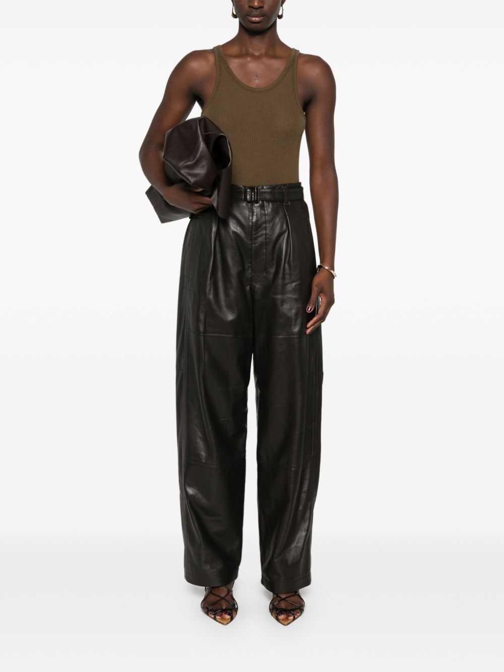 LEMAIRE LEMAIRE Belted Lambskin Pants