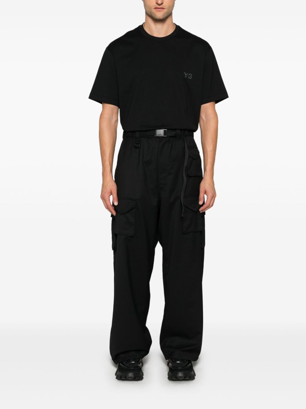 Y3 Y-3 Wide-Leg Cargo Trousers