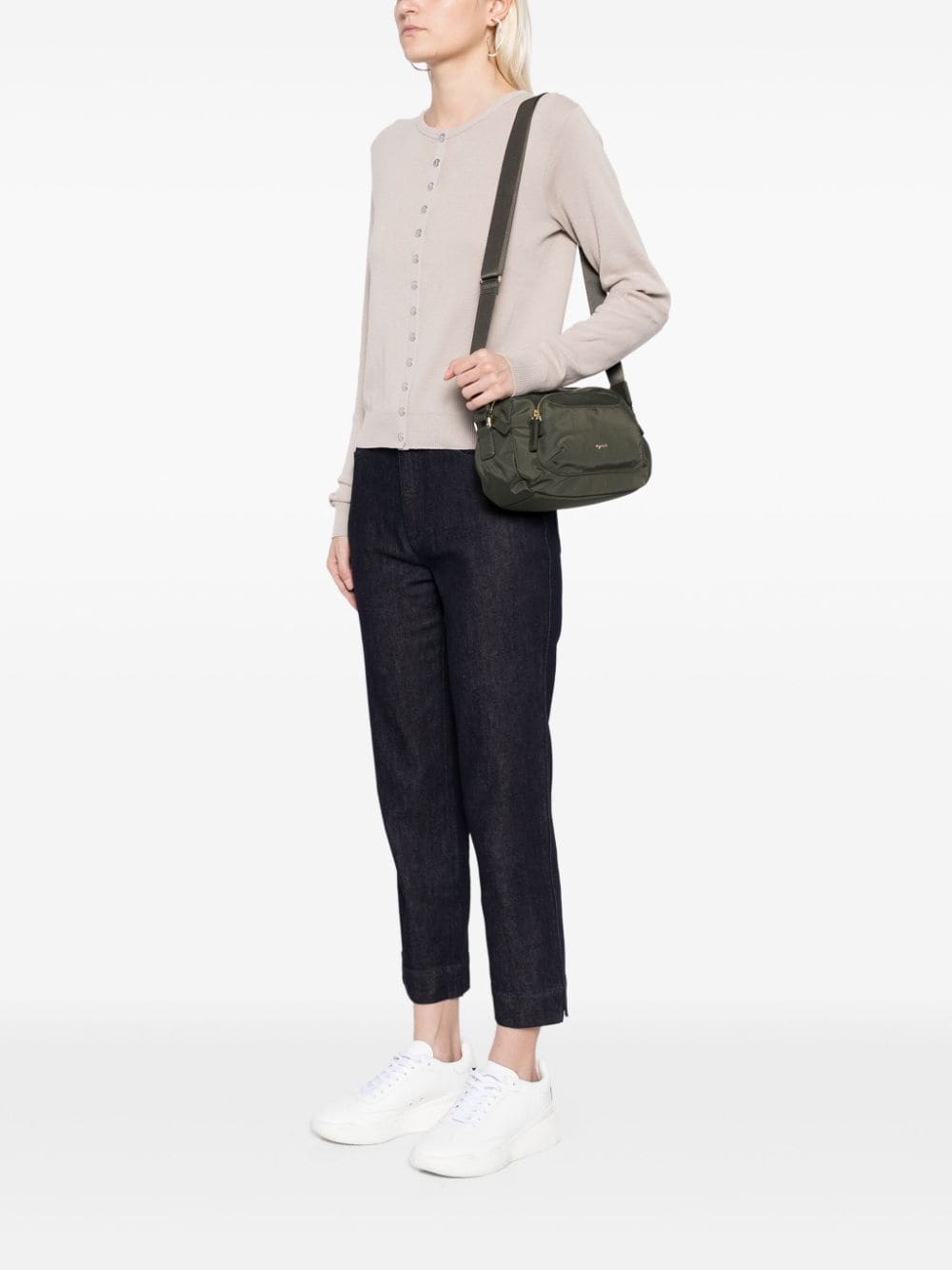 AGNES B. Logo Lettering Crossbody Bag