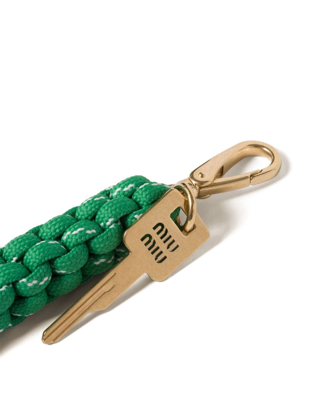 Miu Miu Braided Keyring - Green | Editorialist