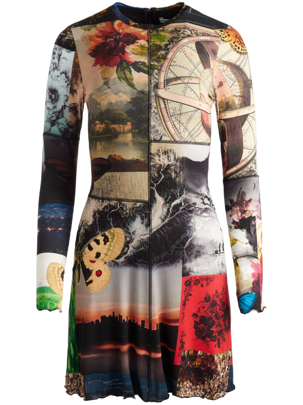 Alice + Olivia Delora Fitted Long-Sleeve Maxi Dress In Atrium Floral Lg -  40% Off | Editorialist