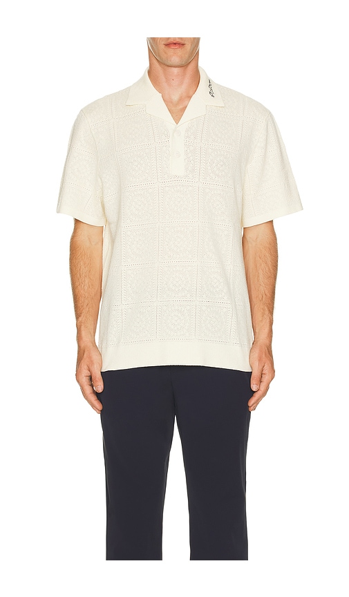 Malbon Resort Crochet Polo - Ivory | Editorialist