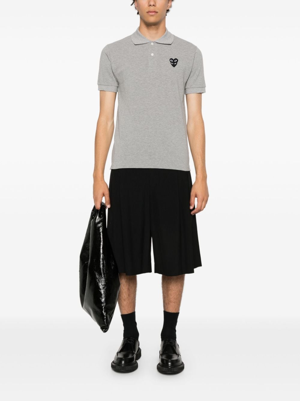 PLAY COMME DES GARCON heart-patch cotton polo shirt