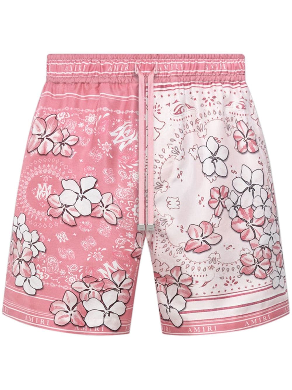 Amiri Floral Silk Shorts In Pink - 79% Off | Editorialist