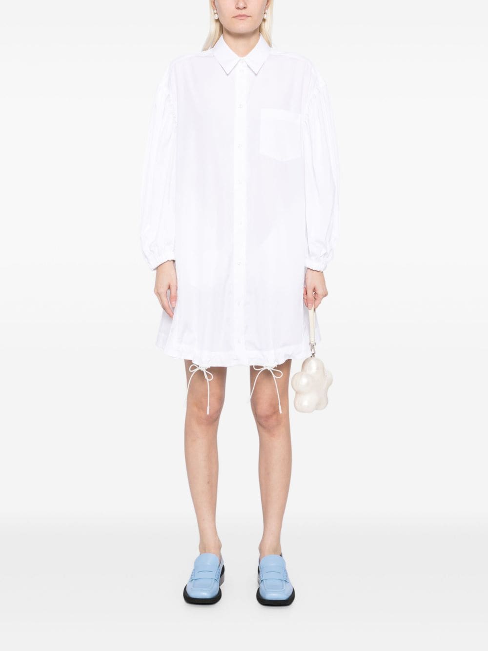 SIMONE ROCHA Simone Rocha Button Placket Trapeze Shirt Dress