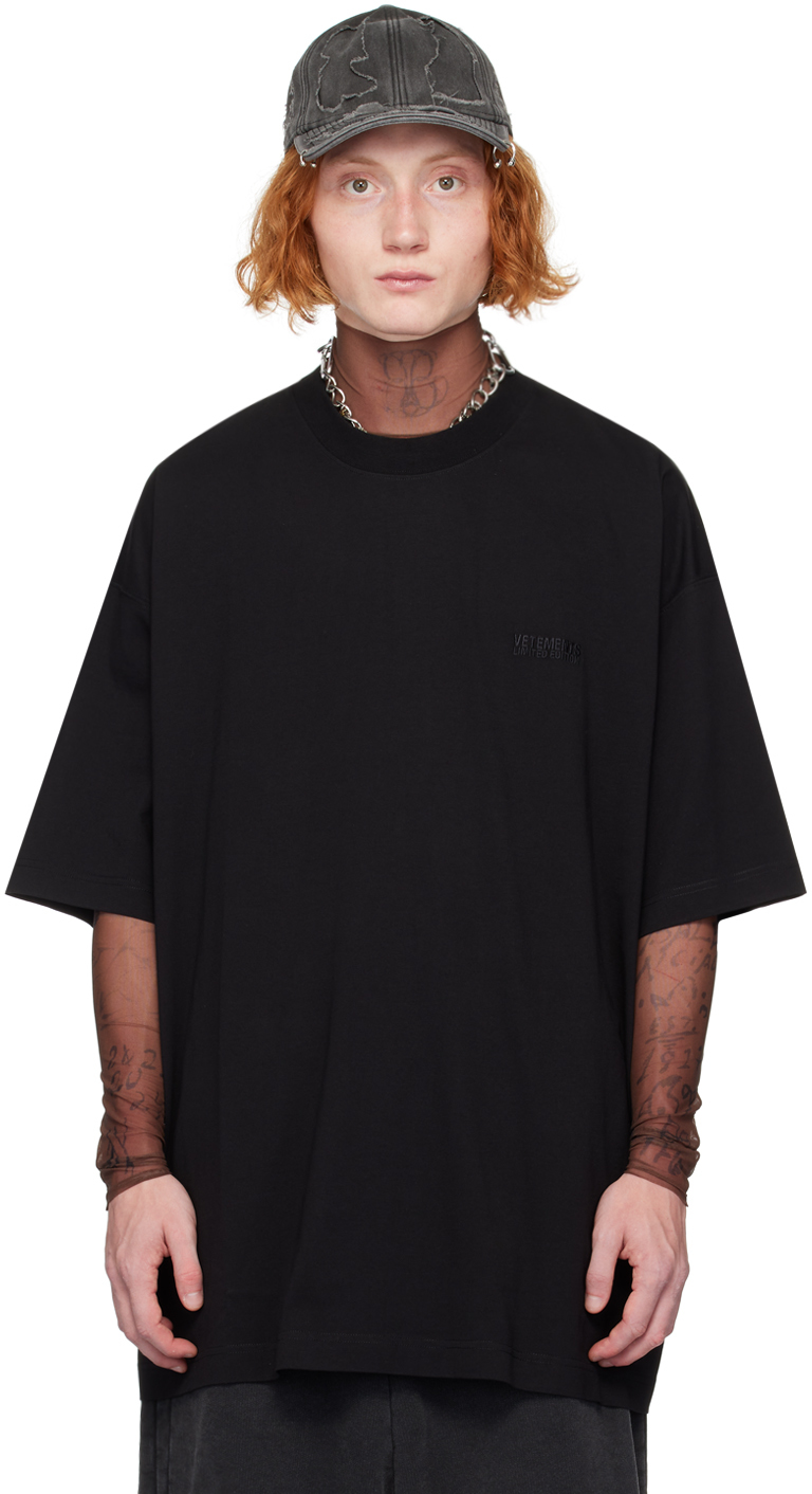 Vetements Limited Edition' Logo T-Shirt In Black 42% Off