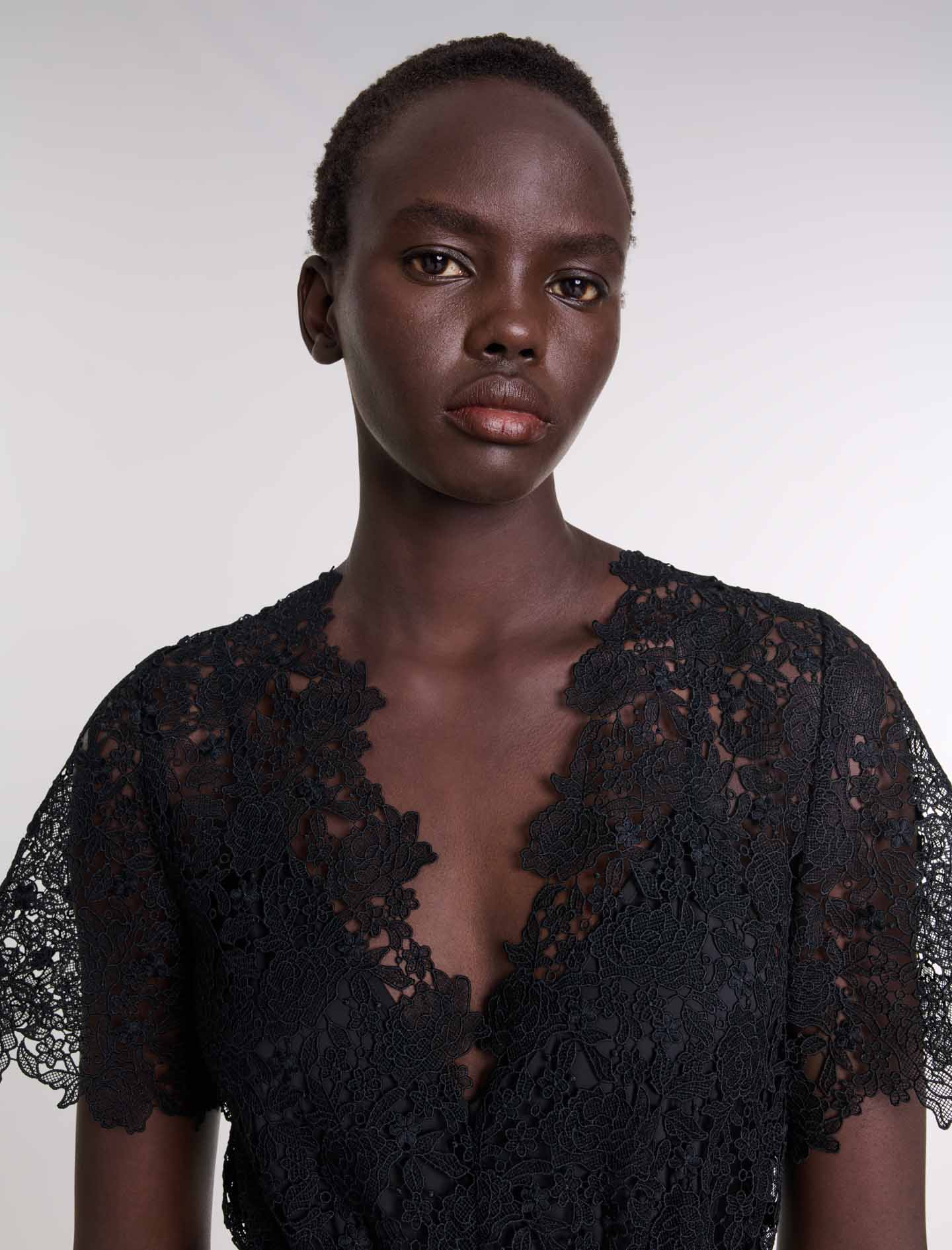 maje lace maxi dress Maje Sequin Lace Maxi Dress