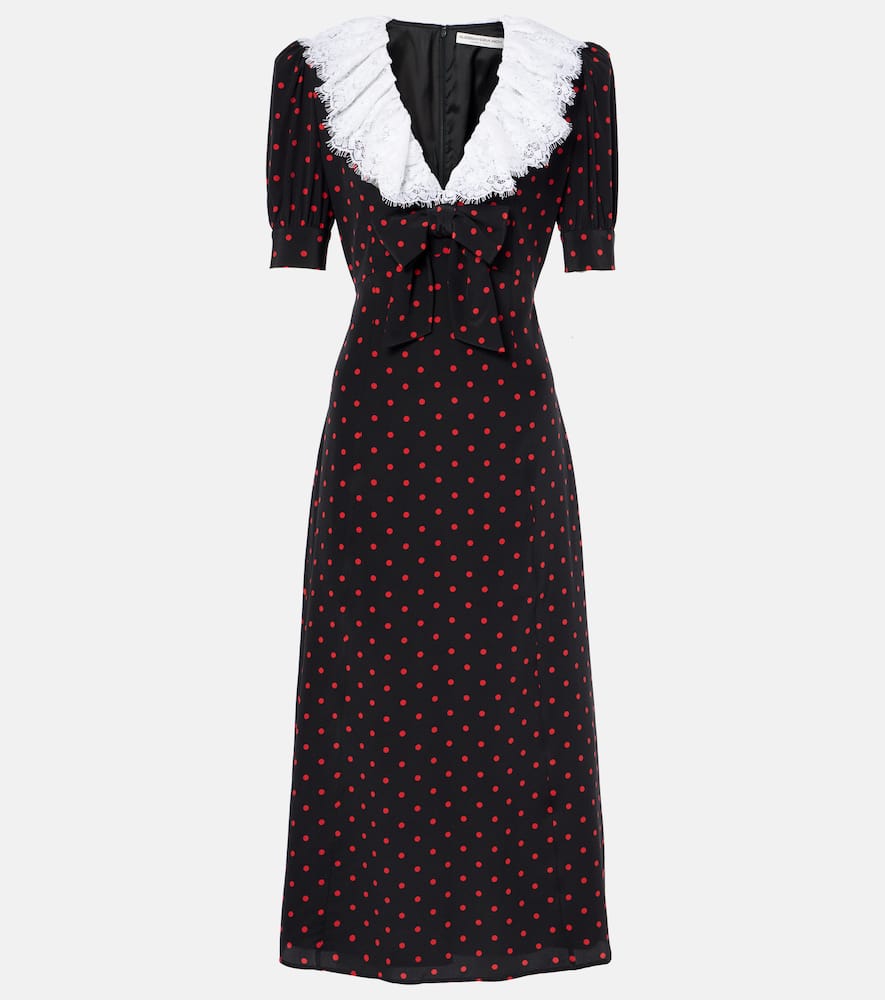 alessandra rich black polka dot dress Alessandra Rich Polka-Dot Double Breasted Dress – Petite Chérie