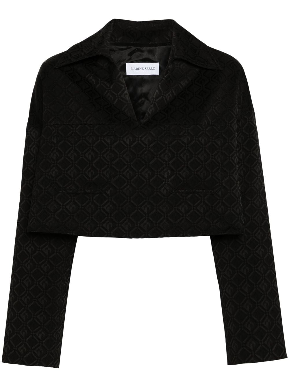 MARINE SERRE Marine Serre Moonogram Jacquard Cropped Top