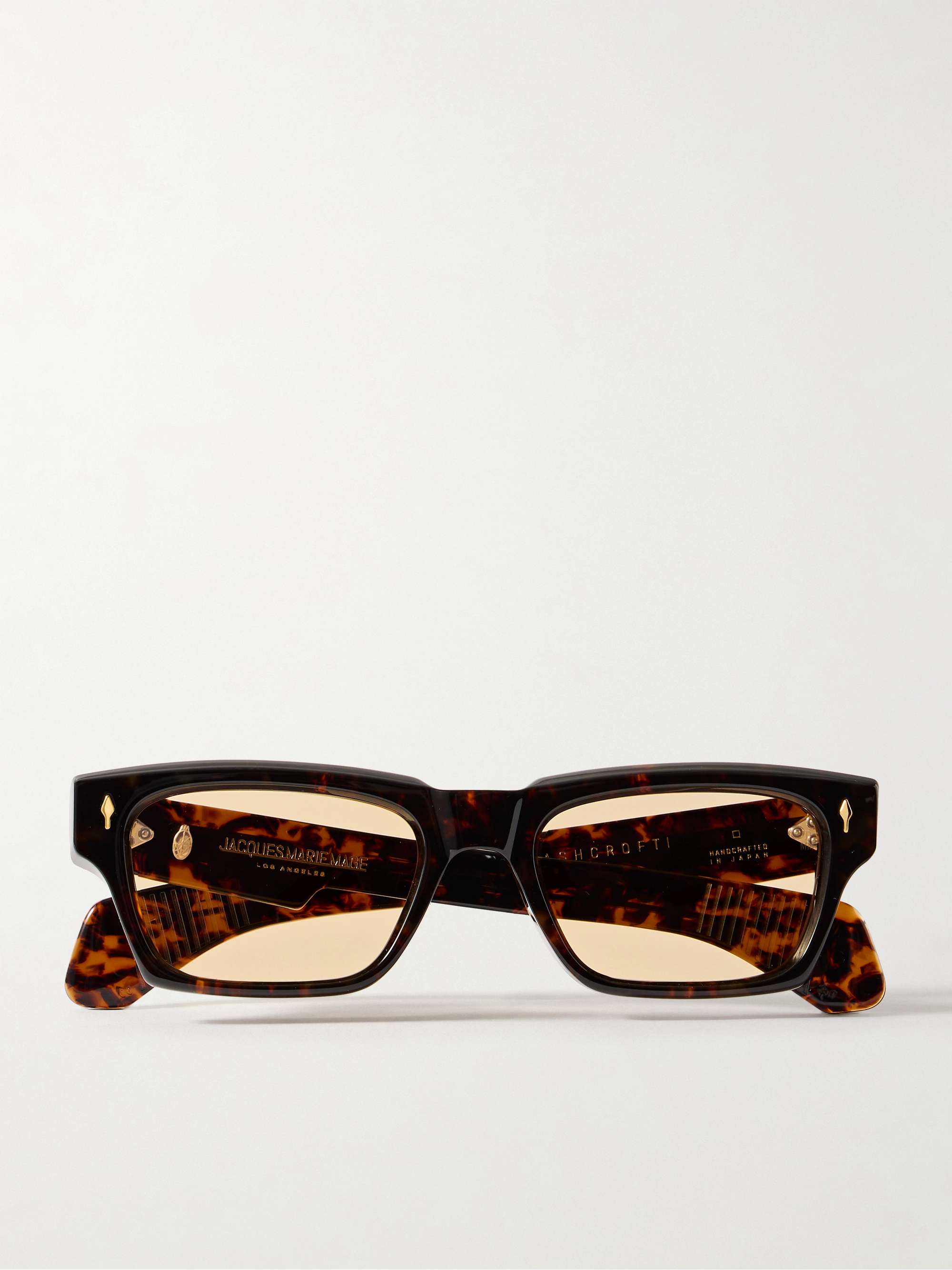 MCM Tortoiseshell Rectangular Sunglasses with Brown Lenses and Gold Accents Miu Miu Eyewear: Brown Tortoiseshell Rectangular Sunglasses  main image 3