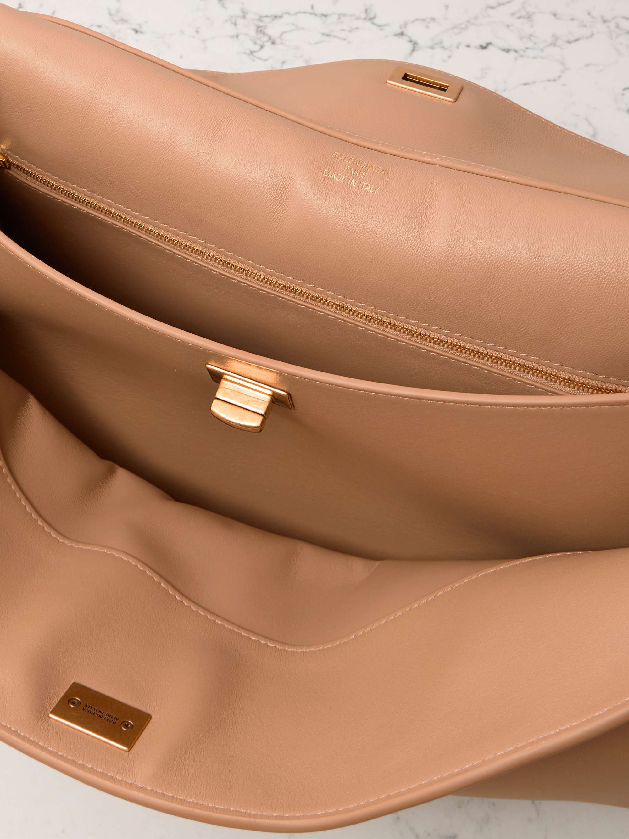 Balenciaga Rodeo Large Leather Shoulder Bag - Neutrals | Editorialist