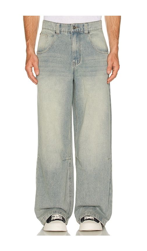 Jaded London Light Wash Colossus Fit Jeans In Blue - 25% Off 
