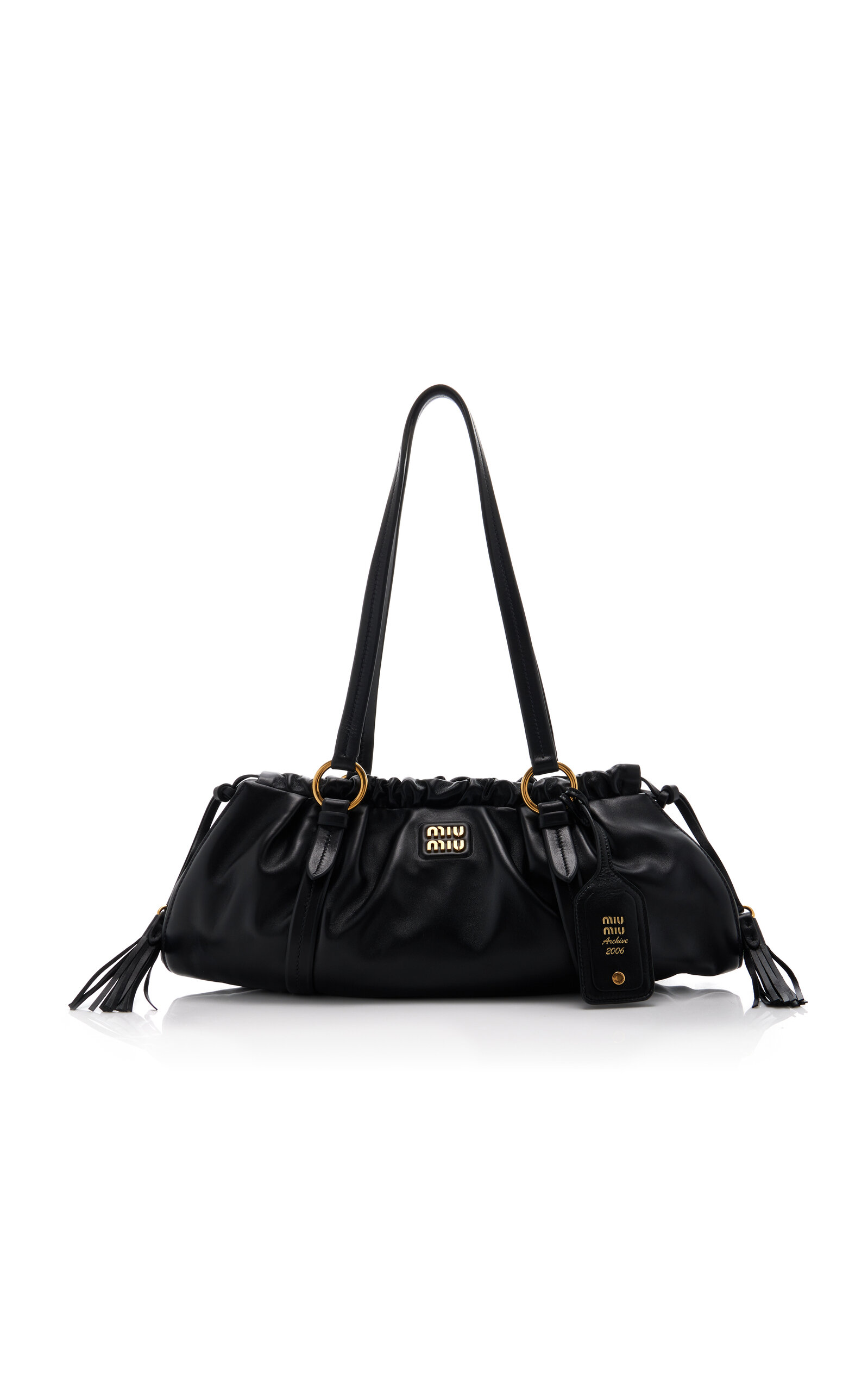 バッグ miumiu shoulder bag archive 90s black MIU MIU Vintage Archive Black Leather Shoulder Bag | eBay