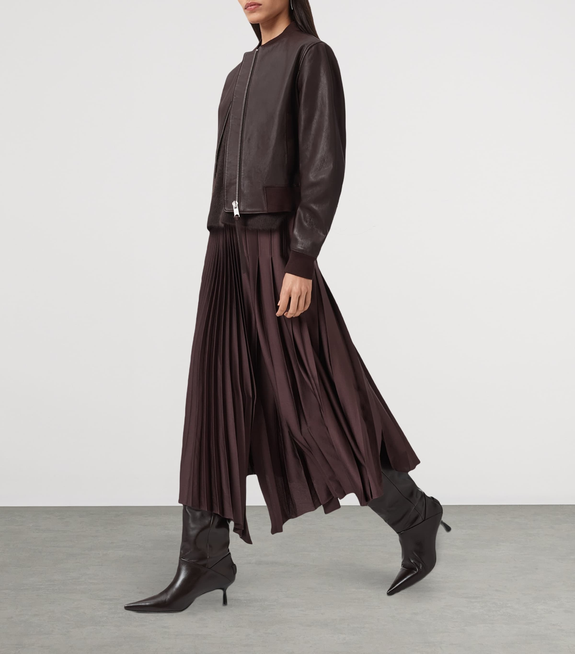 ALLSAINTS Leather Orten Bomber Jacket