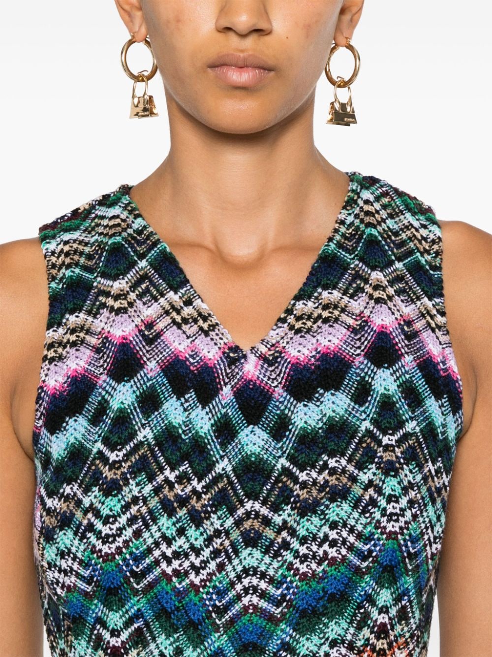 MISSONI Missoni Interwoven-Design Mini Dress