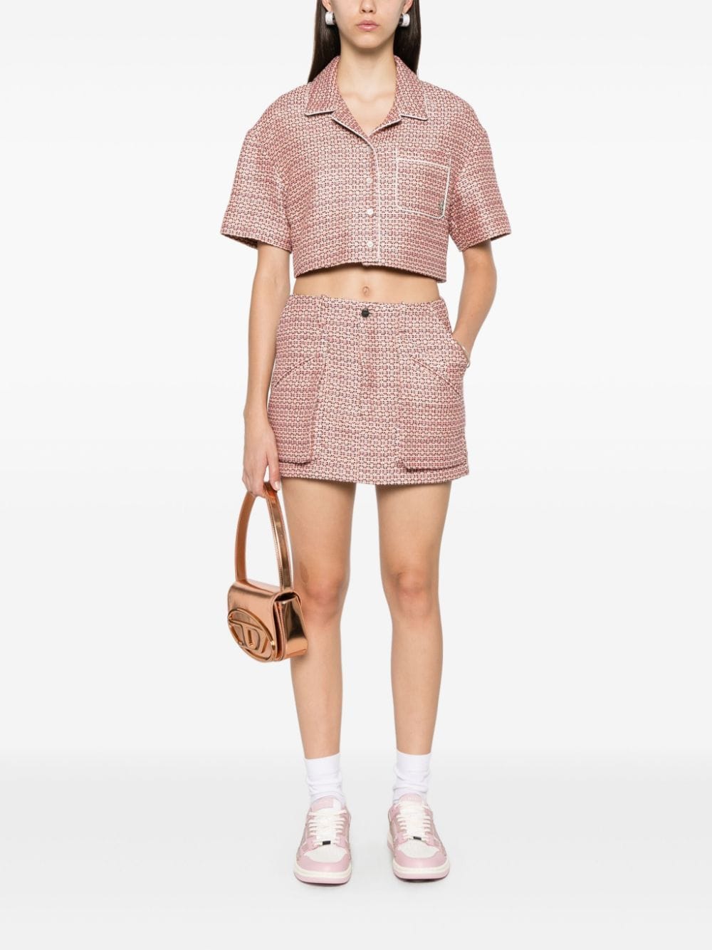 AMIRI AMIRI Bouclé Cropped Shirt