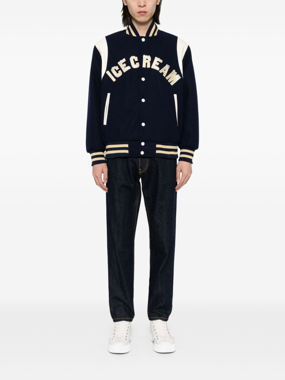 ICECREAM ICECREAM Drippy Varsity Jacket