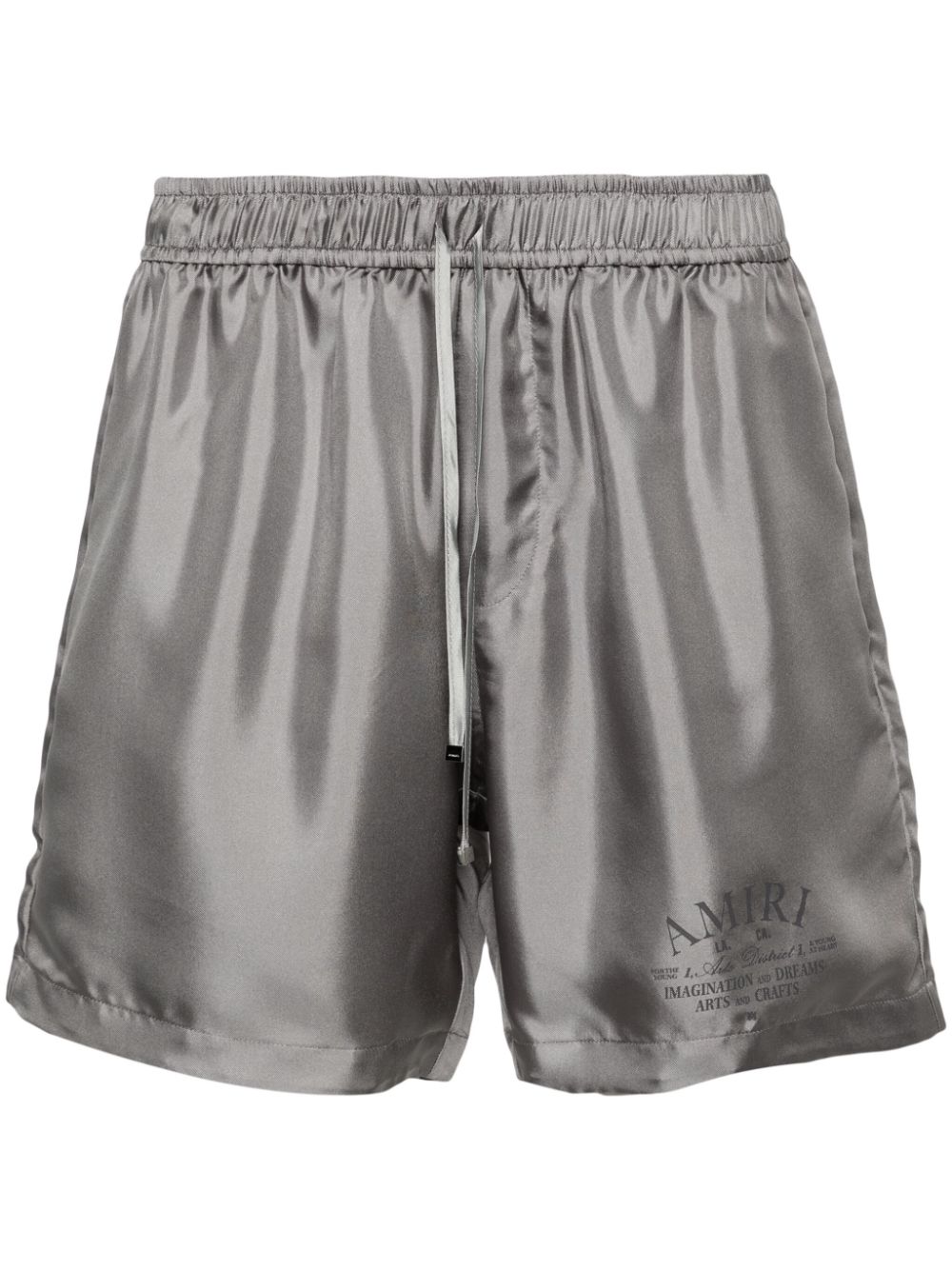 AMIRI AMIRI Arts District Silk Twill Graphic Shorts