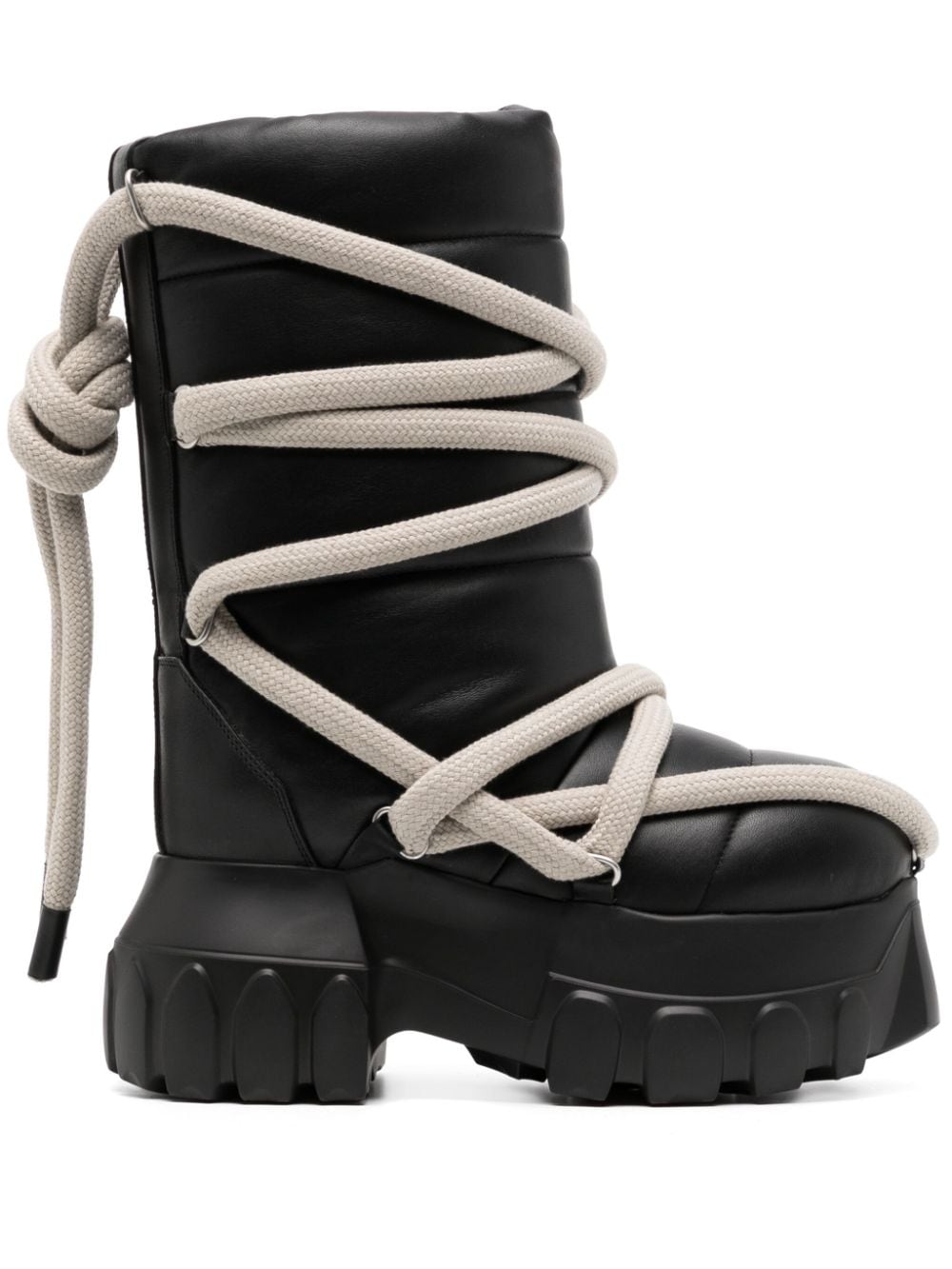 RICK OWENS Porterville Mega Tractor 中古 Rick Owens Porterville Lunar Mega Tractor Boots In Black - 55% Off