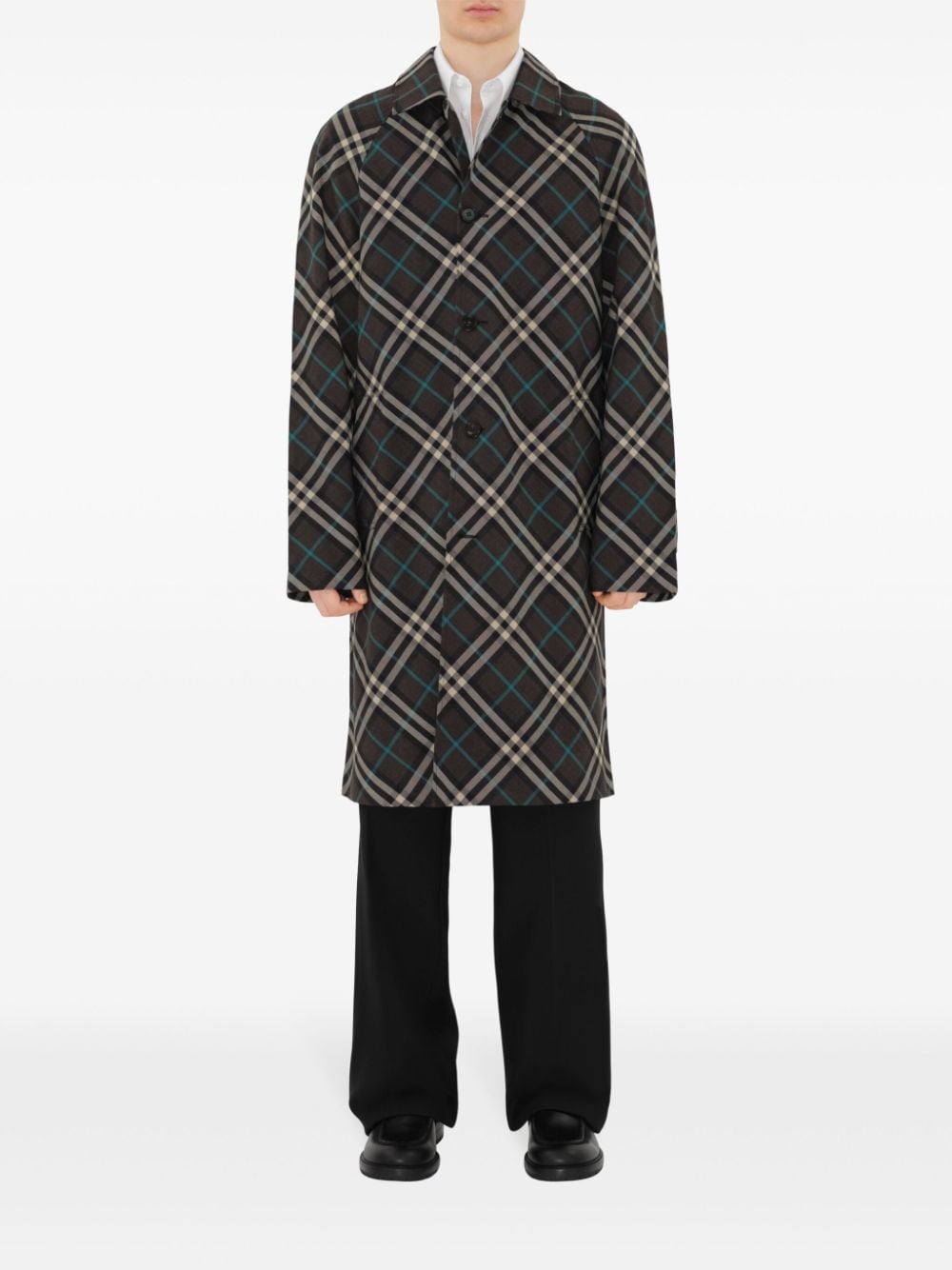 BURBERRY Burberry Mid-Length Check Trench Coat