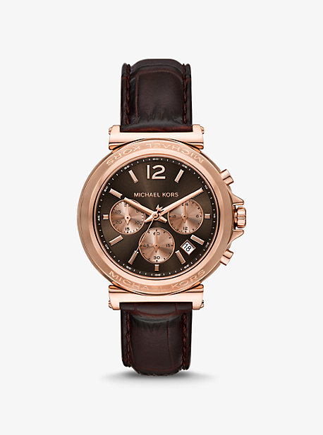 Michael Kors Oversized Maren Watch In Brown - 55% Off  display picture 1