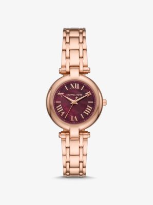 Michael Kors Mini Laney Rose Gold-Tone Watch In Red - 64  display picture 1