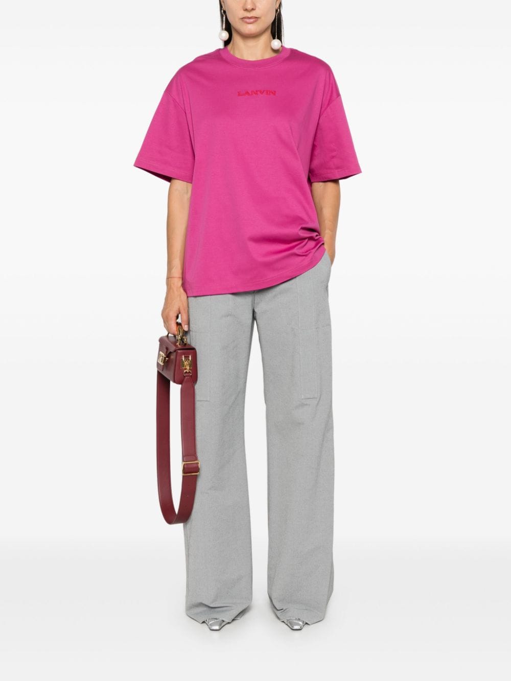LANVIN Lanvin Logo-Embroidered T-Shirt