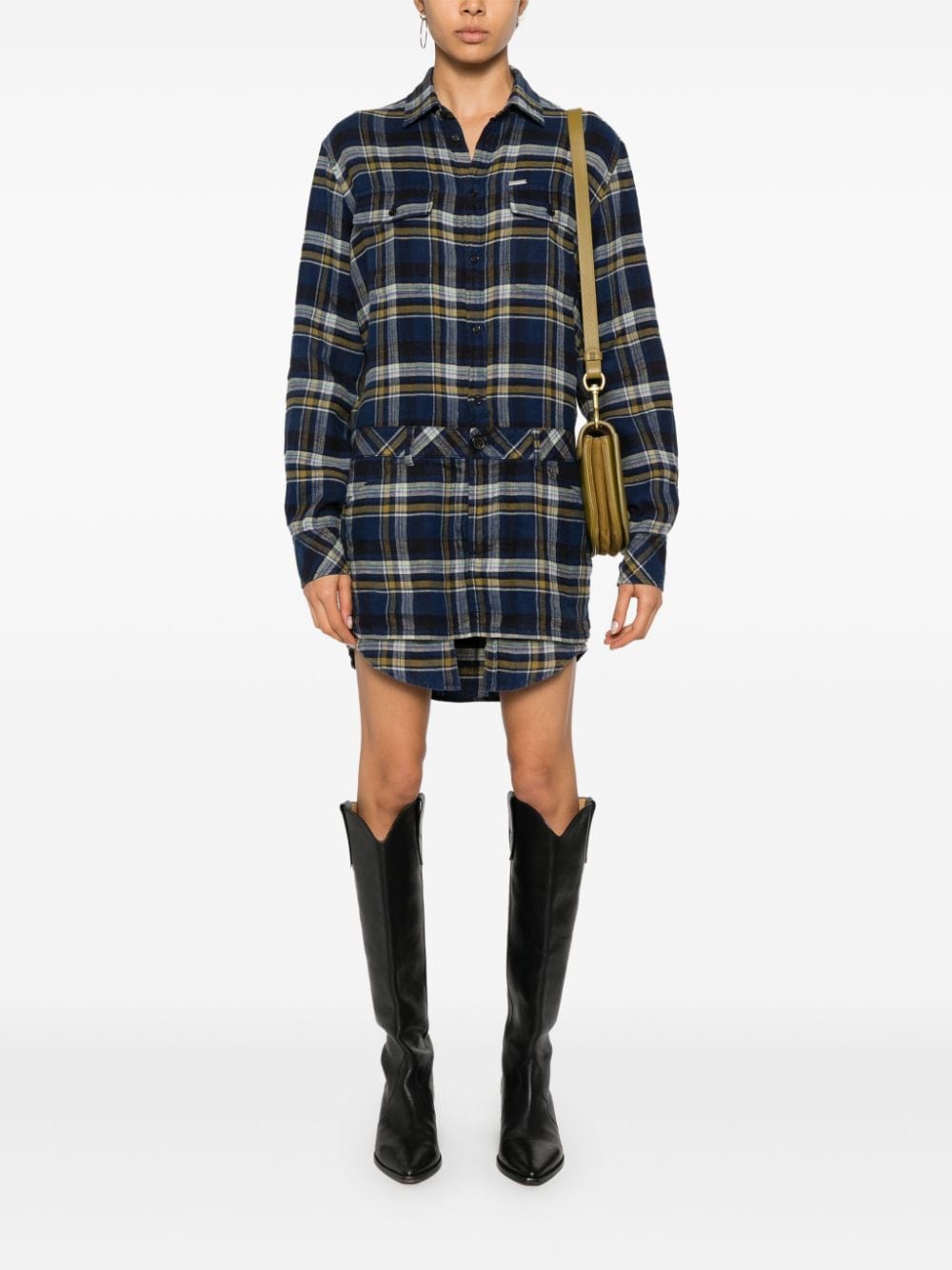 DSQUARED2 Plaid-Check Mini Dress