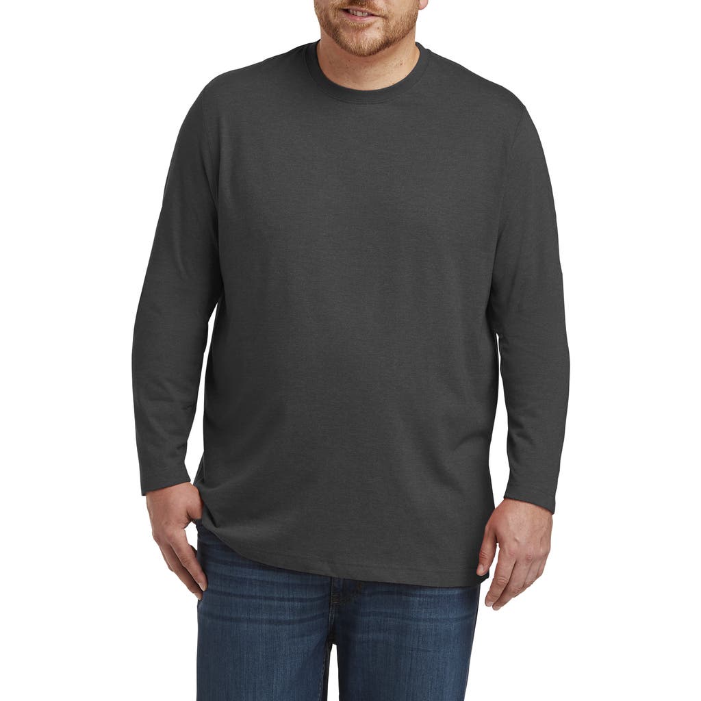 HARBOR BAY BY DXL Harbor Bay by DXL Big & Tall Moisture-Wicking Long-Sleeve T-Shirt