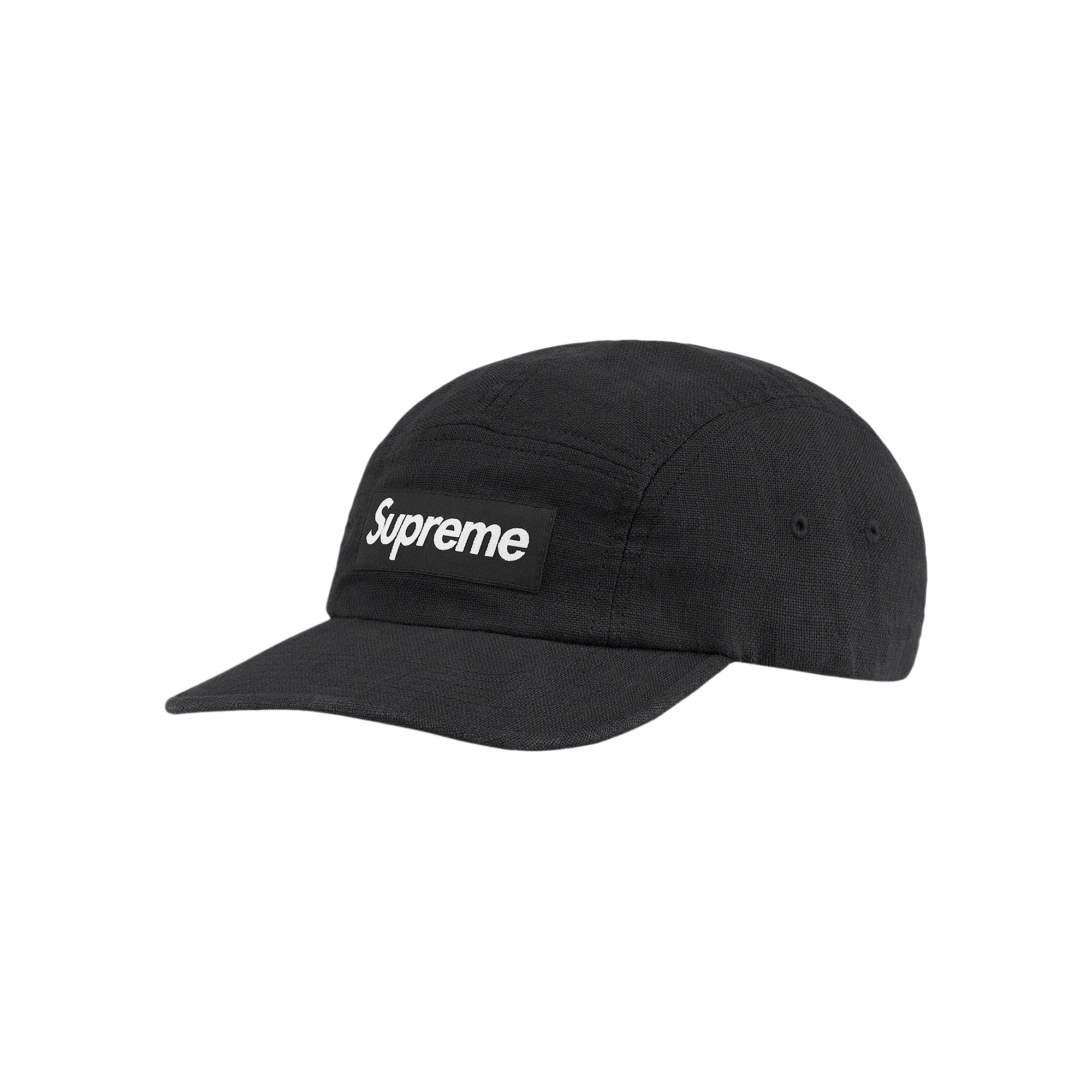 Supreme Linen Camp Cap - Black | Editorialist